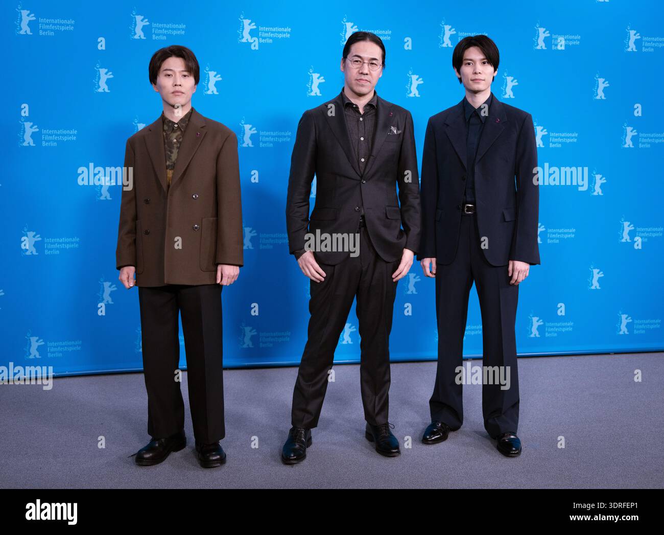 Berlin, Germany. 18th Feb, 2026. Director Yoshitoshi Shinomiya (M) and ...