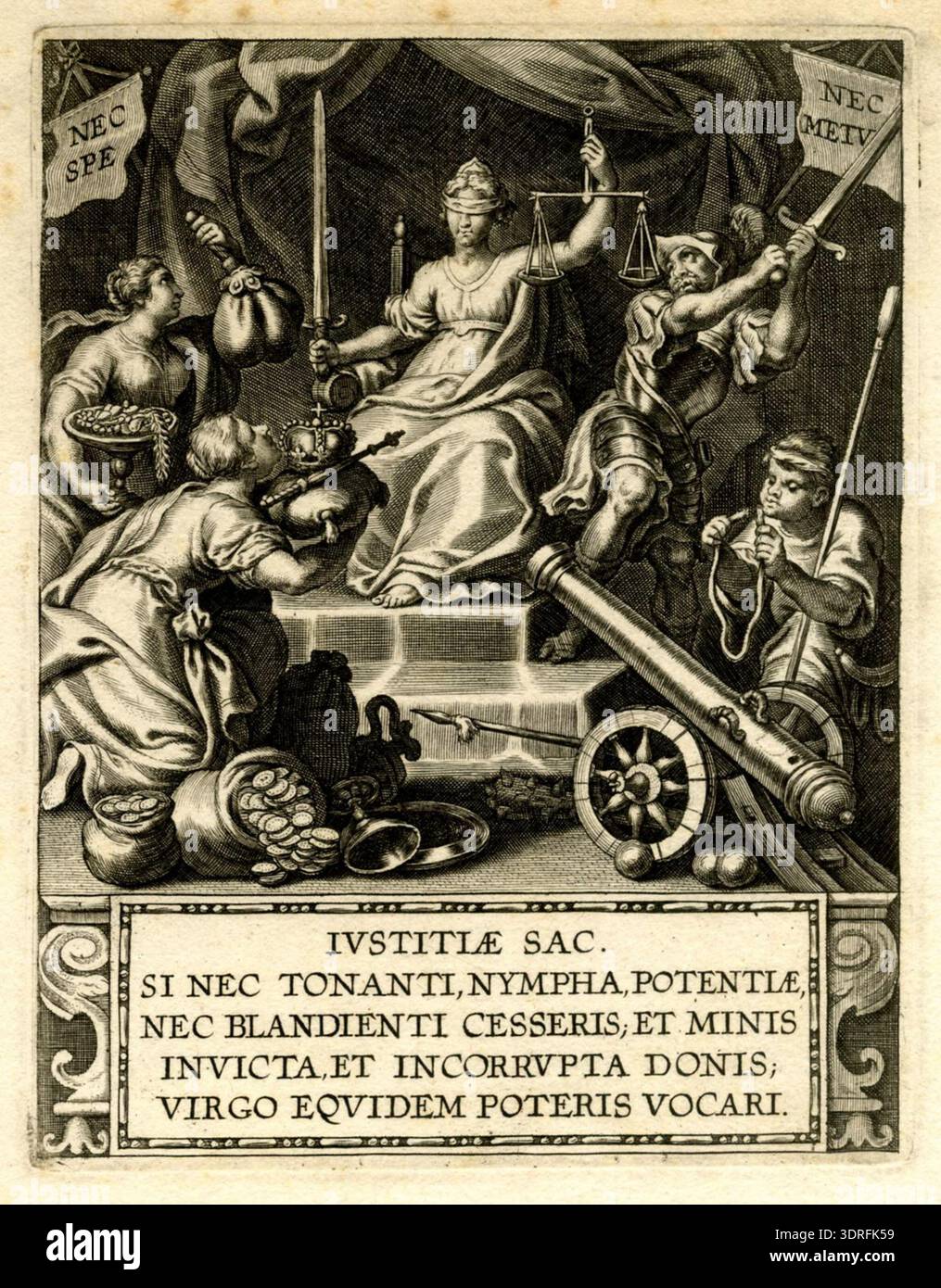 This 1645 engraving illustrates four allegorical scenes of the cardinal ...