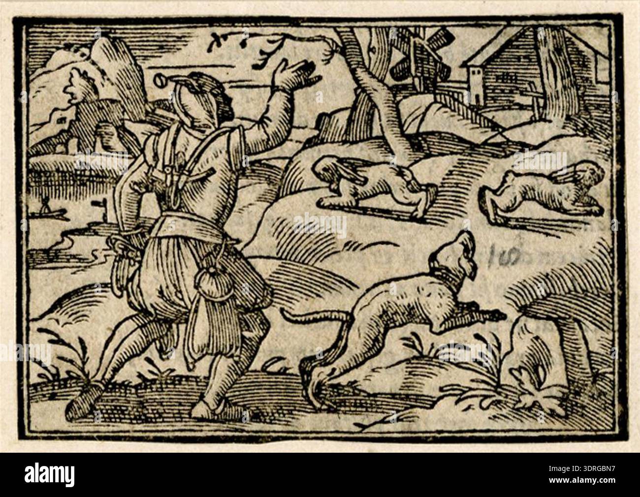 This 1572 woodcut by Tobias Stimmer depicts a hunter in fool's dress ...