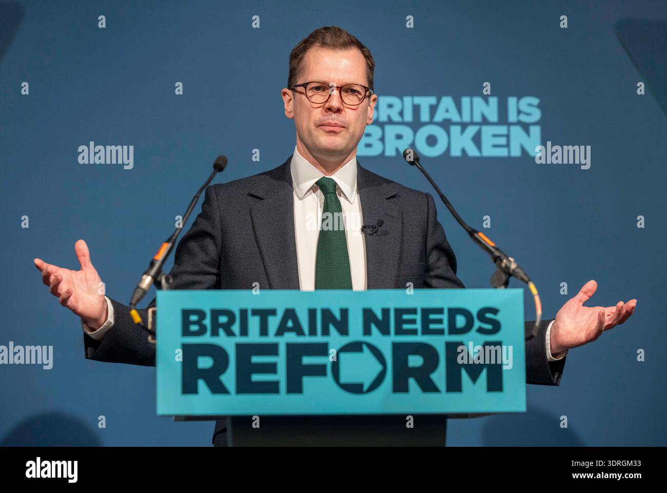 London, UK 18th Feb 2026 Reform Press conference. Robert Jenrick ...