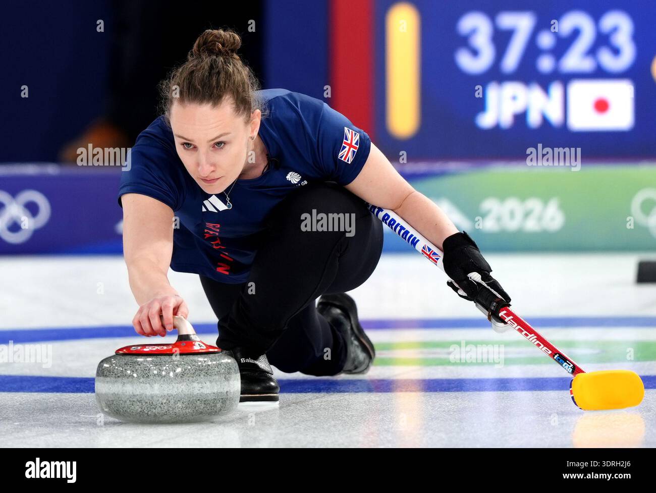 Great Britain's Jennifer Dodds during the Women's Curling match against ...