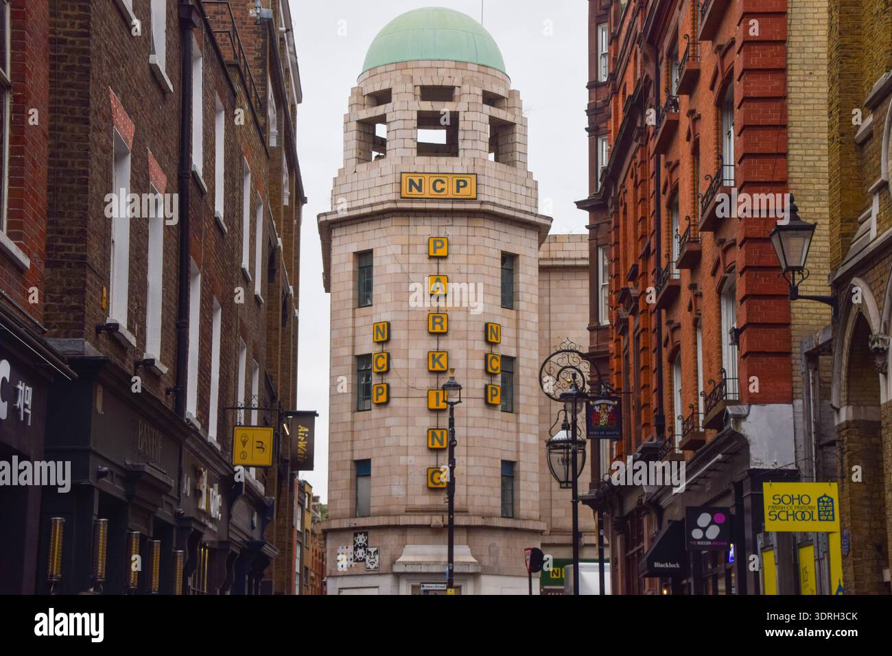 London, UK, 18th February 2026. Exterior view of NCP Parking in Brewer ...