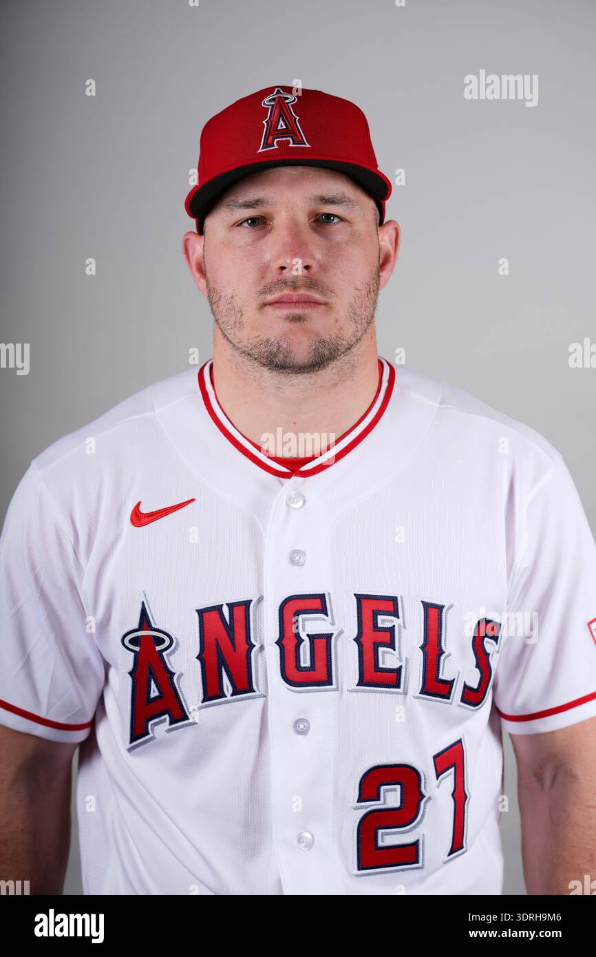 This is a 2026 photo of Mike Trout of the Los Angeles Angels MLB ...