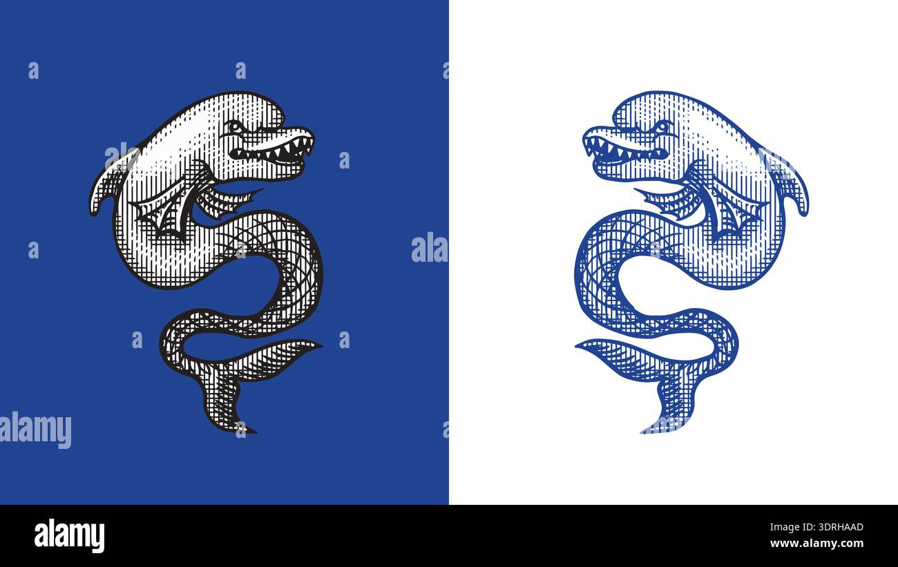 Dolphin sea monster Stock Vector Images - Alamy
