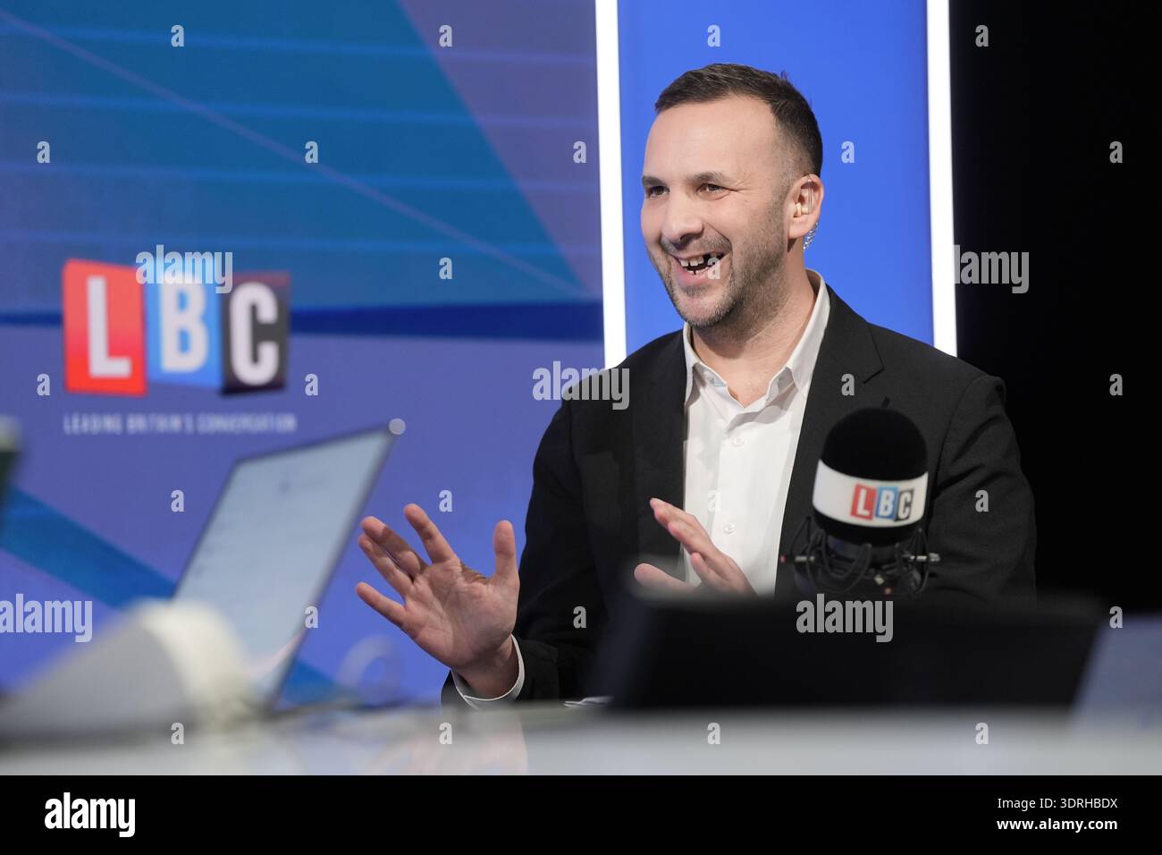 Green Party leader Zack Polanski takes part in his first phone-in on ...