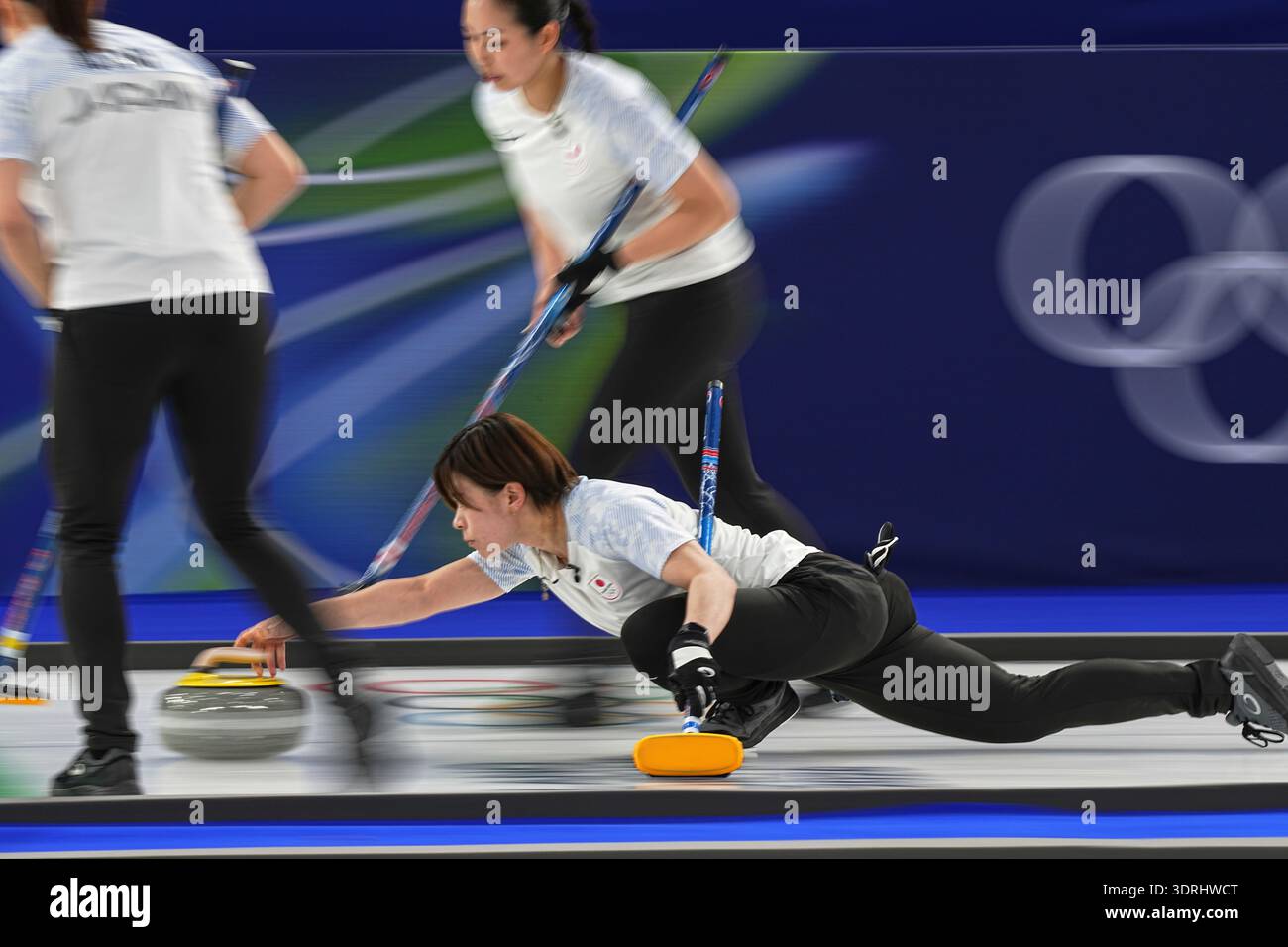 Japan's Yuna Kotani, Anna Ohmiya and Kaho Onodera in action during the ...
