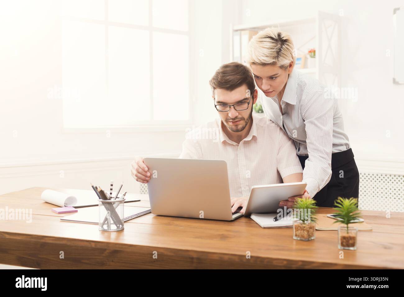 Collage woman helping man hi-res stock photography and images - Alamy