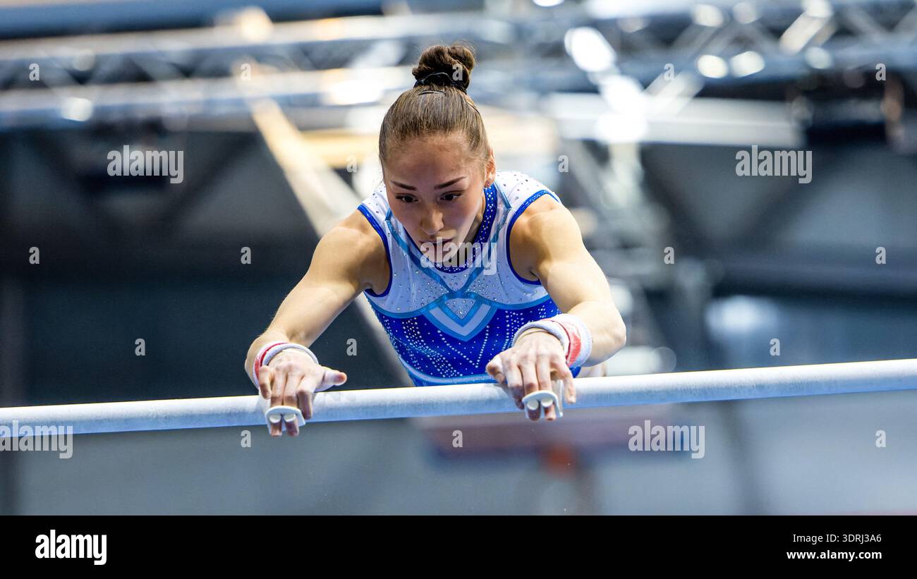 18 February 2026, Brandenburg, Cottbus: Gymnastics, World Cup, Lausitz ...