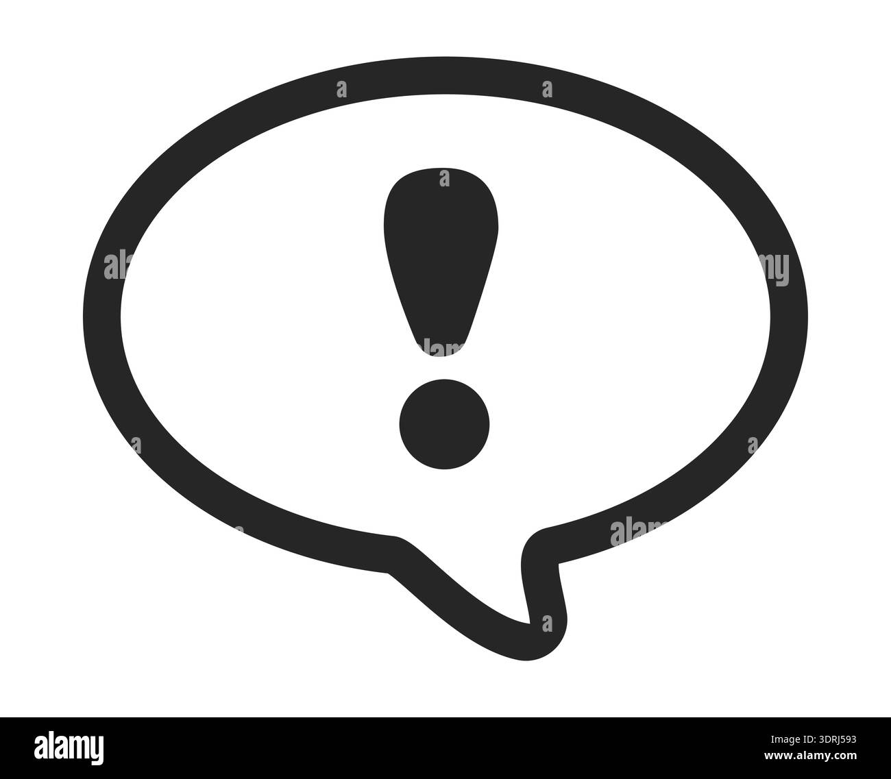 Alert warning exclamation mark symbol Black and White Stock Photos ...