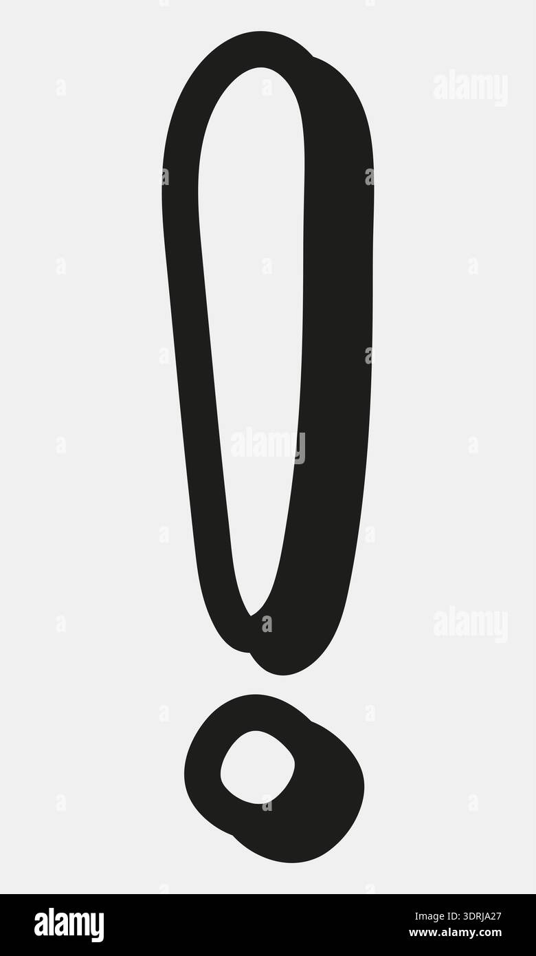 Bold exclamation mark on white background design Stock Vector Image ...