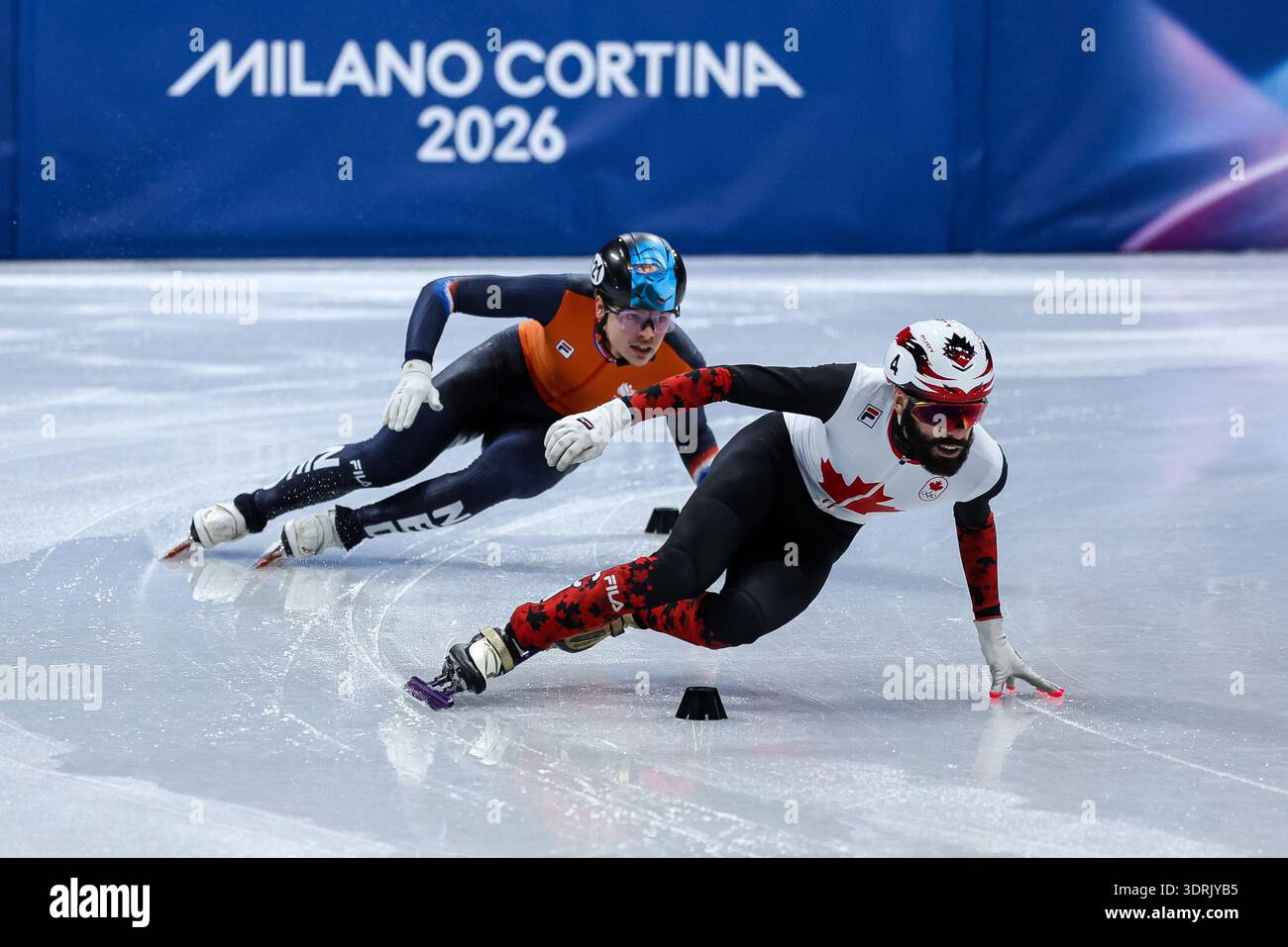 Steven Dubois (CAN) followed by Melle van 'T Wout (NED) during the ...