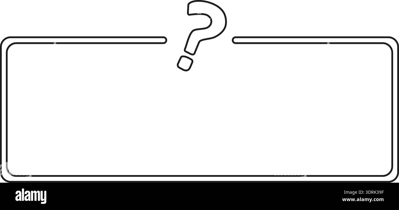 Blank whiteboard with question mark - template for ideas Stock Vector ...