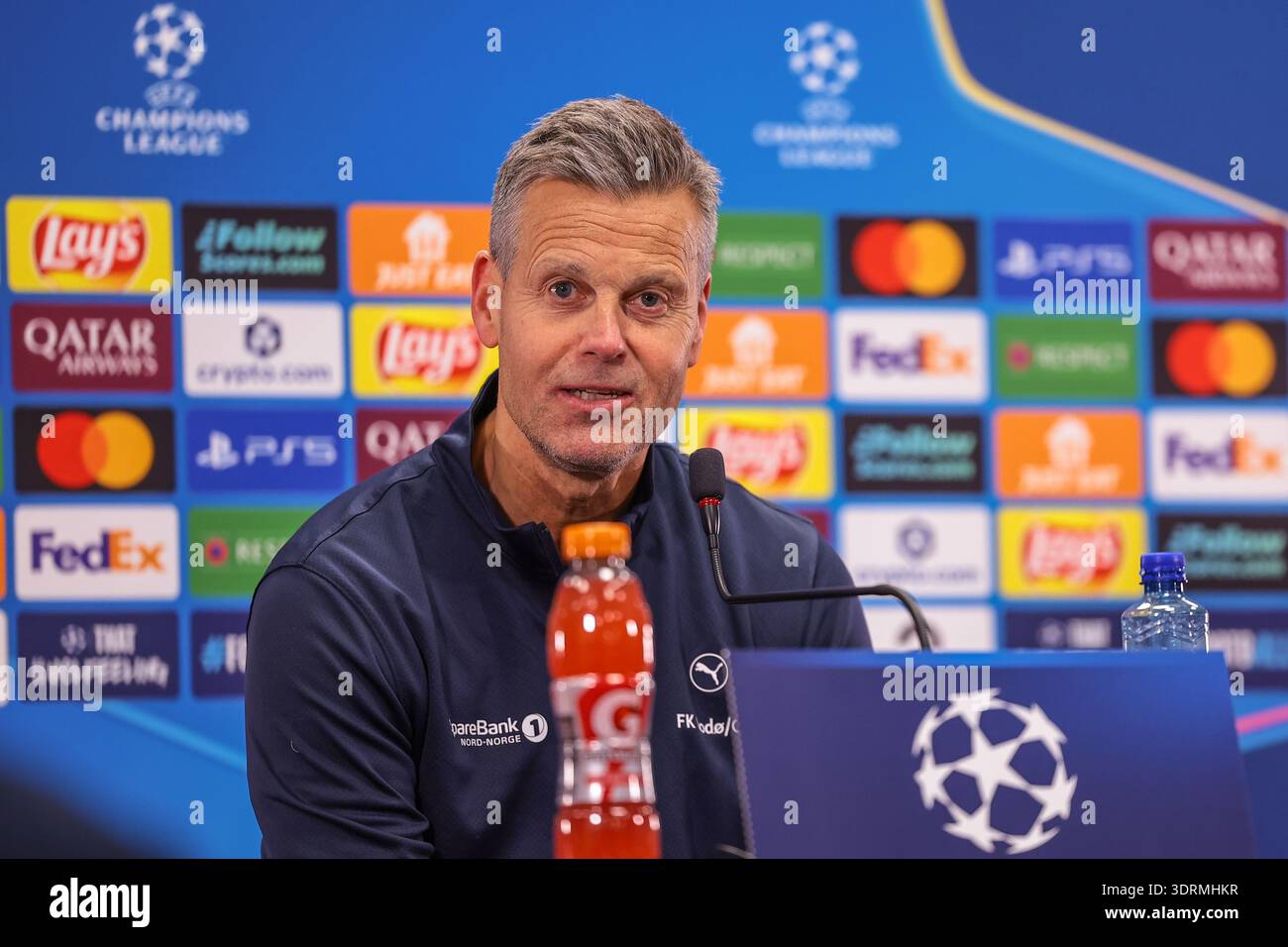 Bodø 20260218. Bodø/Glimt's coach Kjetil Knutsen after the Champions ...