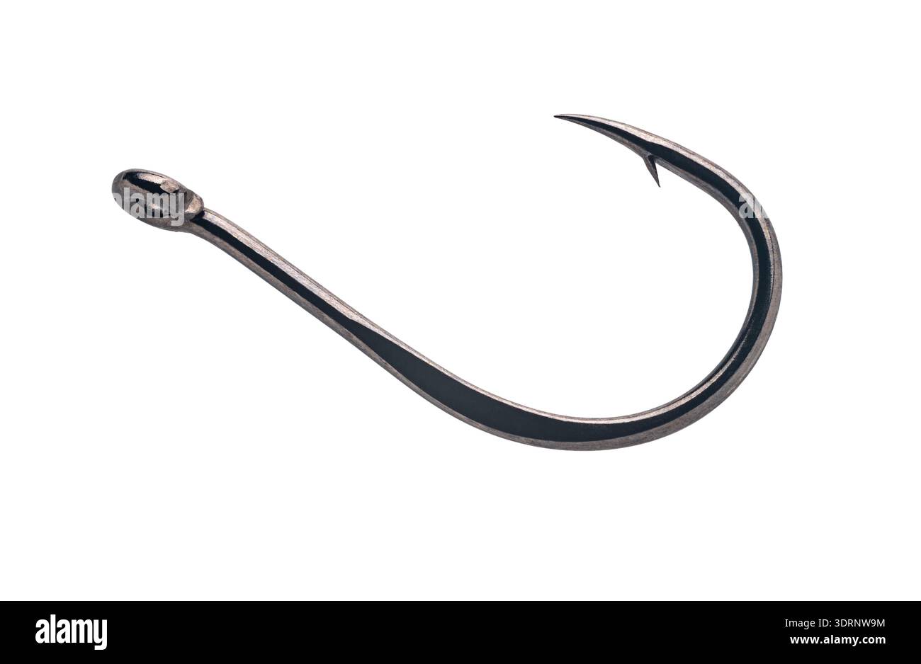 Fishing tackle, hook close-up on a white isolated background Stock ...