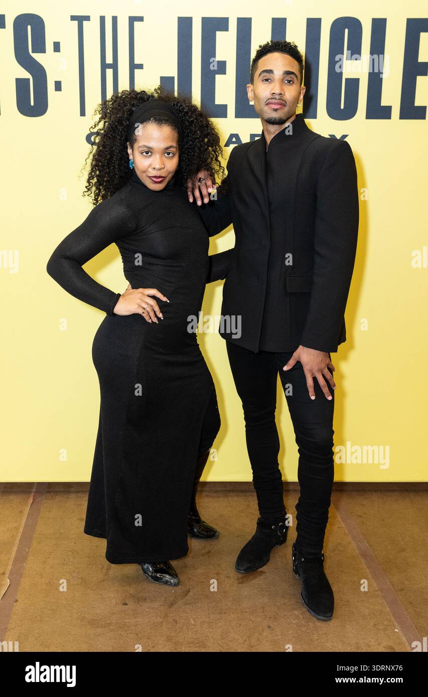 Dava Huesca and Jonathan Burke attend press preview for upcoming ...
