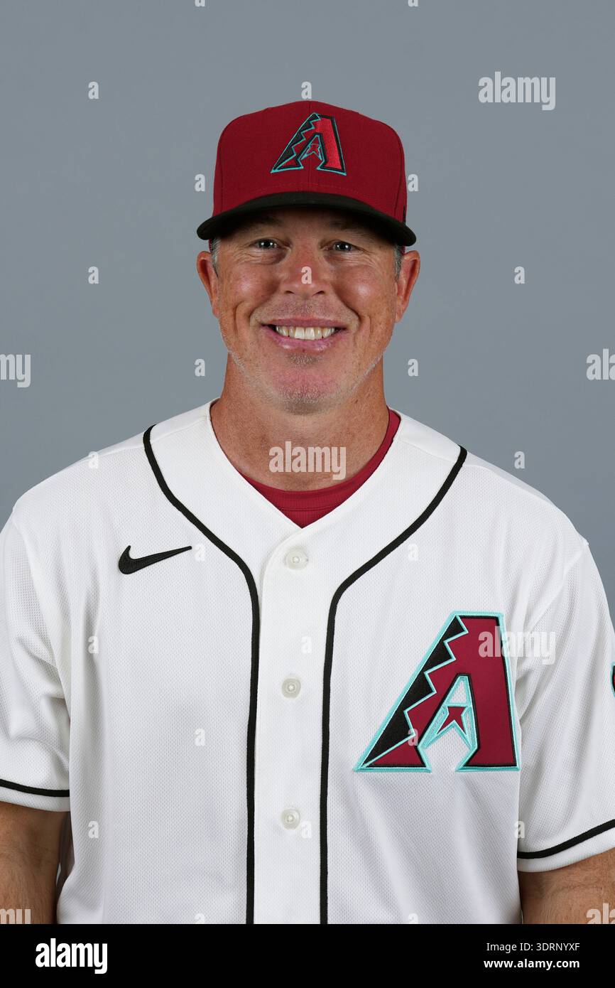 This is a 2026 photo of infield coach Shaun Larkin of the Arizona ...