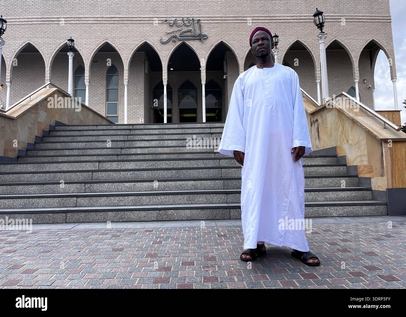 Lakemba resident Jamal Saeed poses for a phototgraph the Lakemba Mosque ...