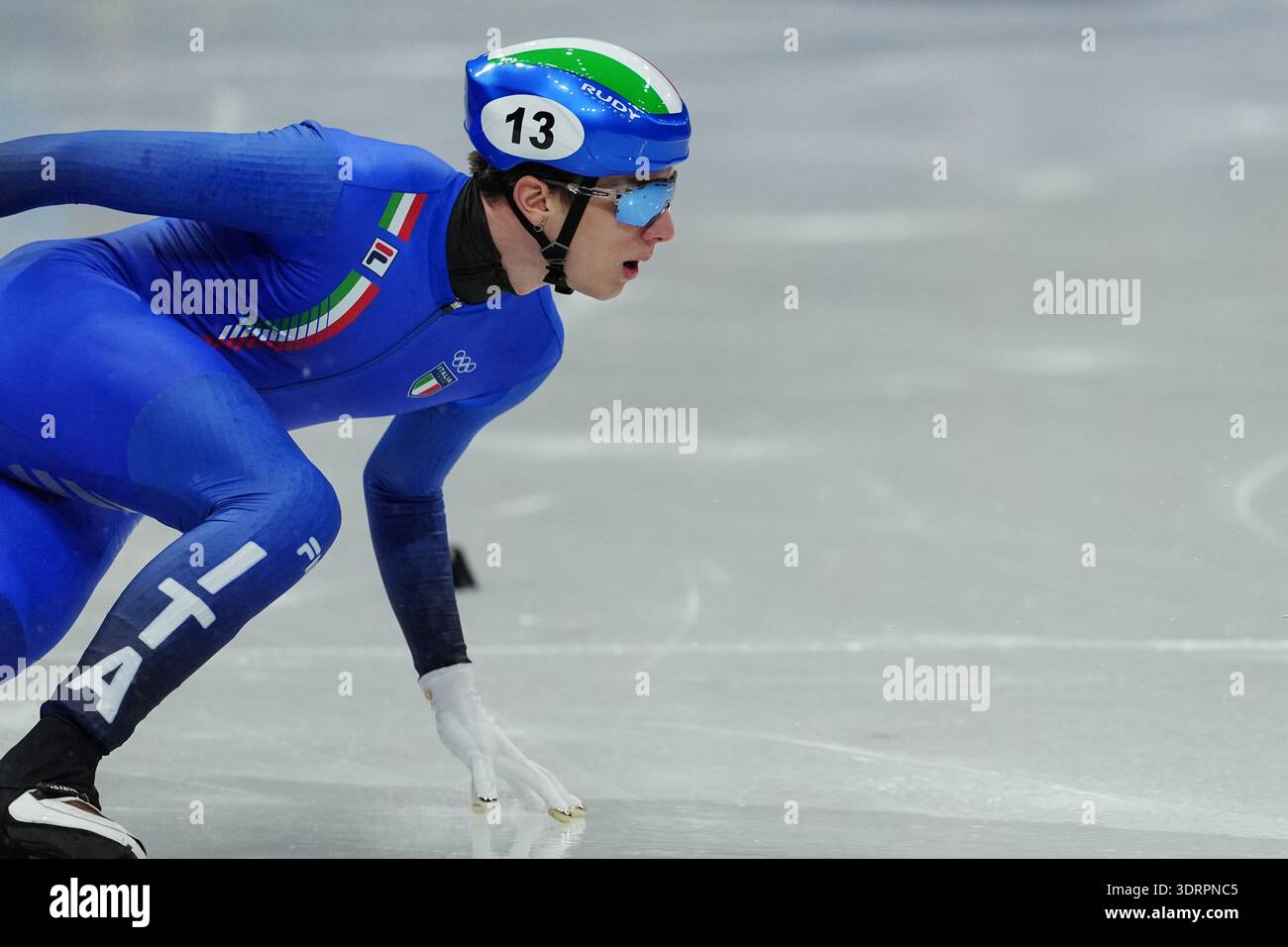 NADALINI Thomas competing in the Olympic Short Track Speed Skating Men ...