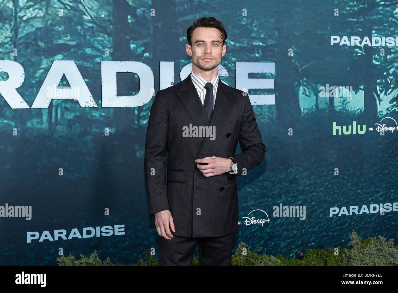 Thomas Doherty attends the arrivals of the premiere of Hulu’s “PARADISE ...