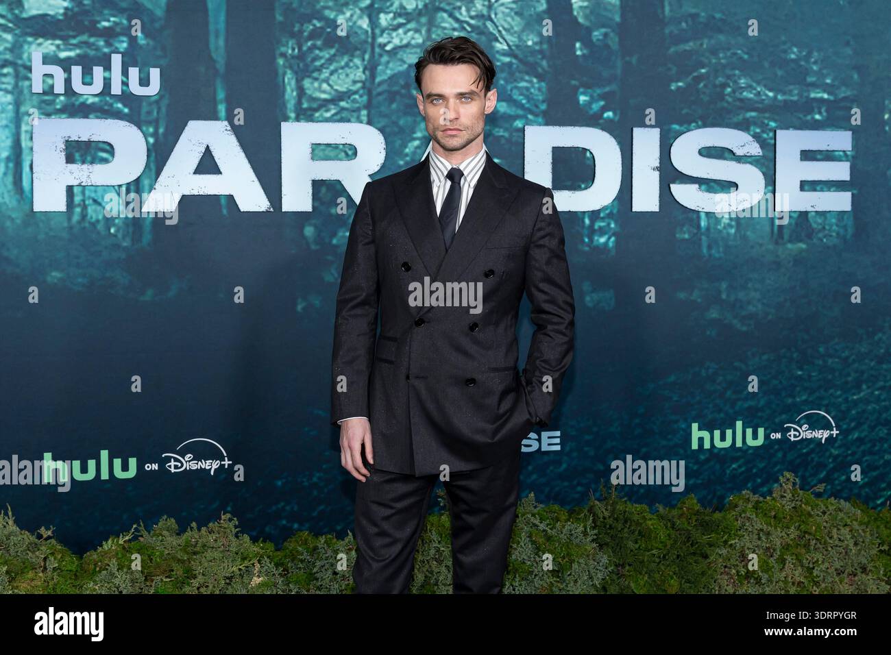 Thomas Doherty attends the arrivals of the premiere of Hulu’s “PARADISE ...