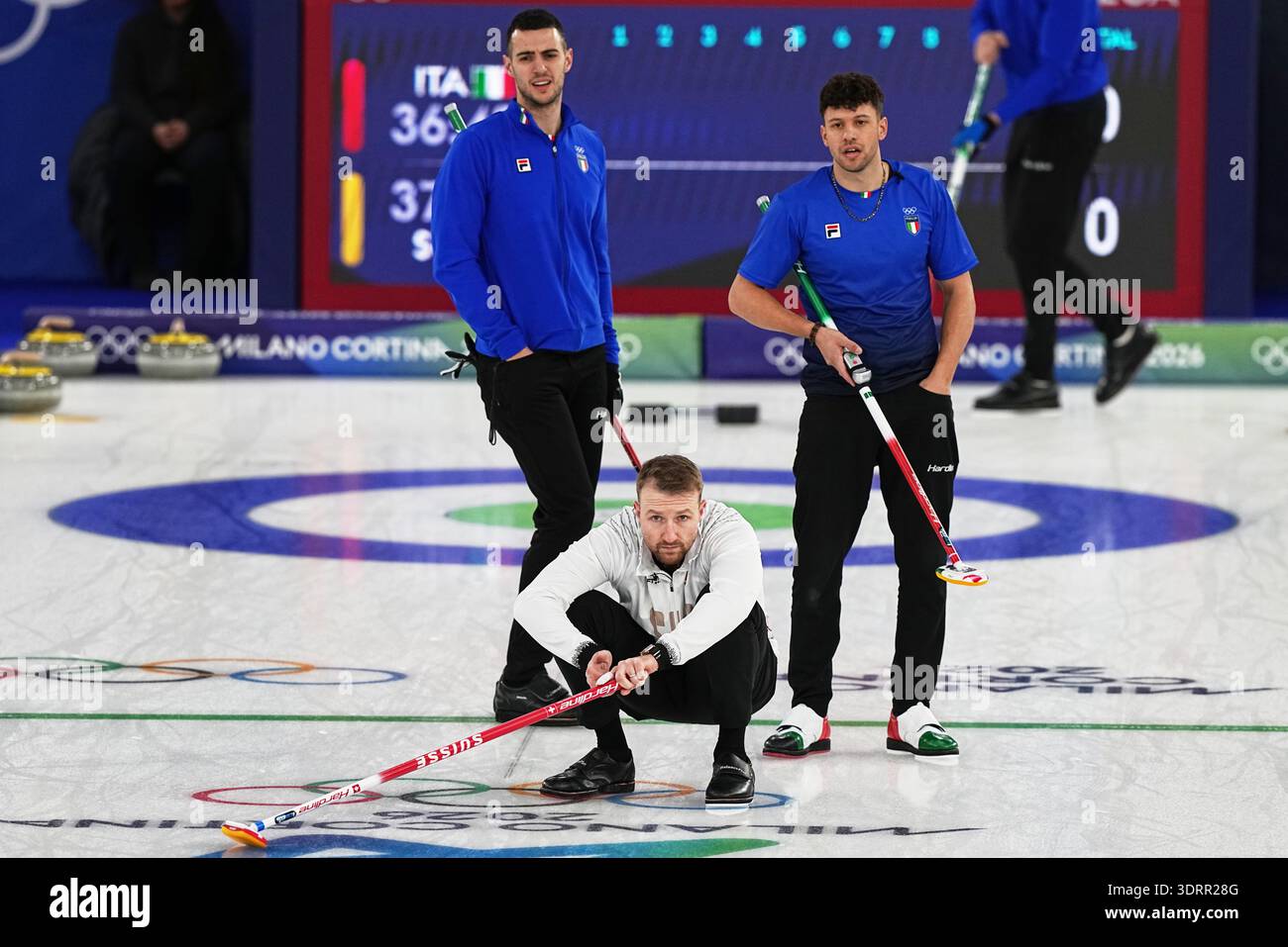 Italy's Sebastiano Arman, Mattia Giovanella and Switzerland's Yannick ...