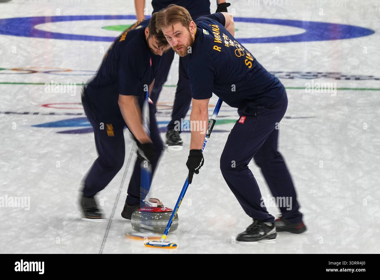 Sweden's Rasmus Wranaa and Oskar Eriksson in action during the men's ...