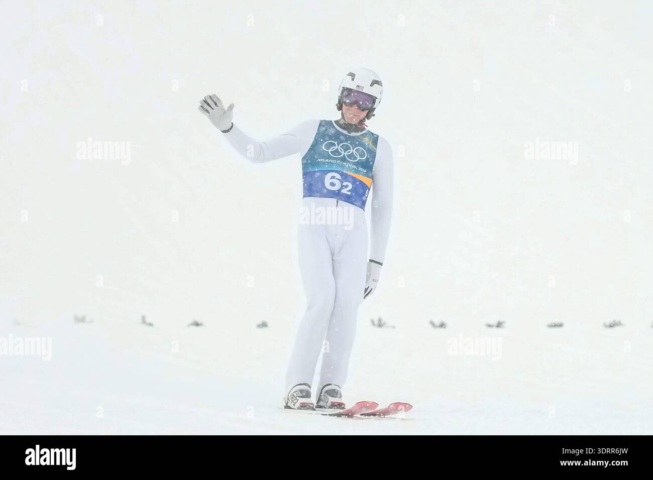 Benjamin Loomis, of the United States, reacts after his competition ...