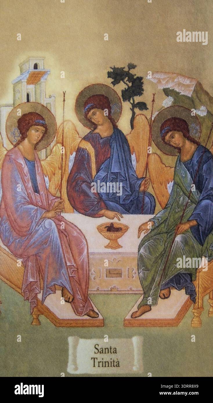 Sibiu, Romania - 30 January 2026 a reproduction of the famous Trinity ...