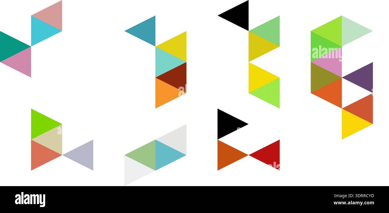 a digital geometric abstract artwork featuring a pattern of ...
