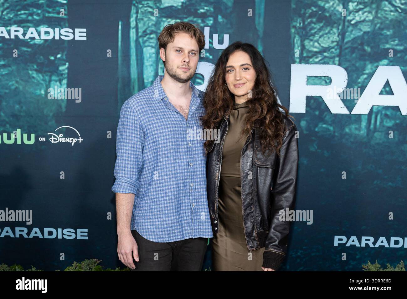 Logan Shroyer and Nicole Zyana attend the arrivals of the premiere of ...