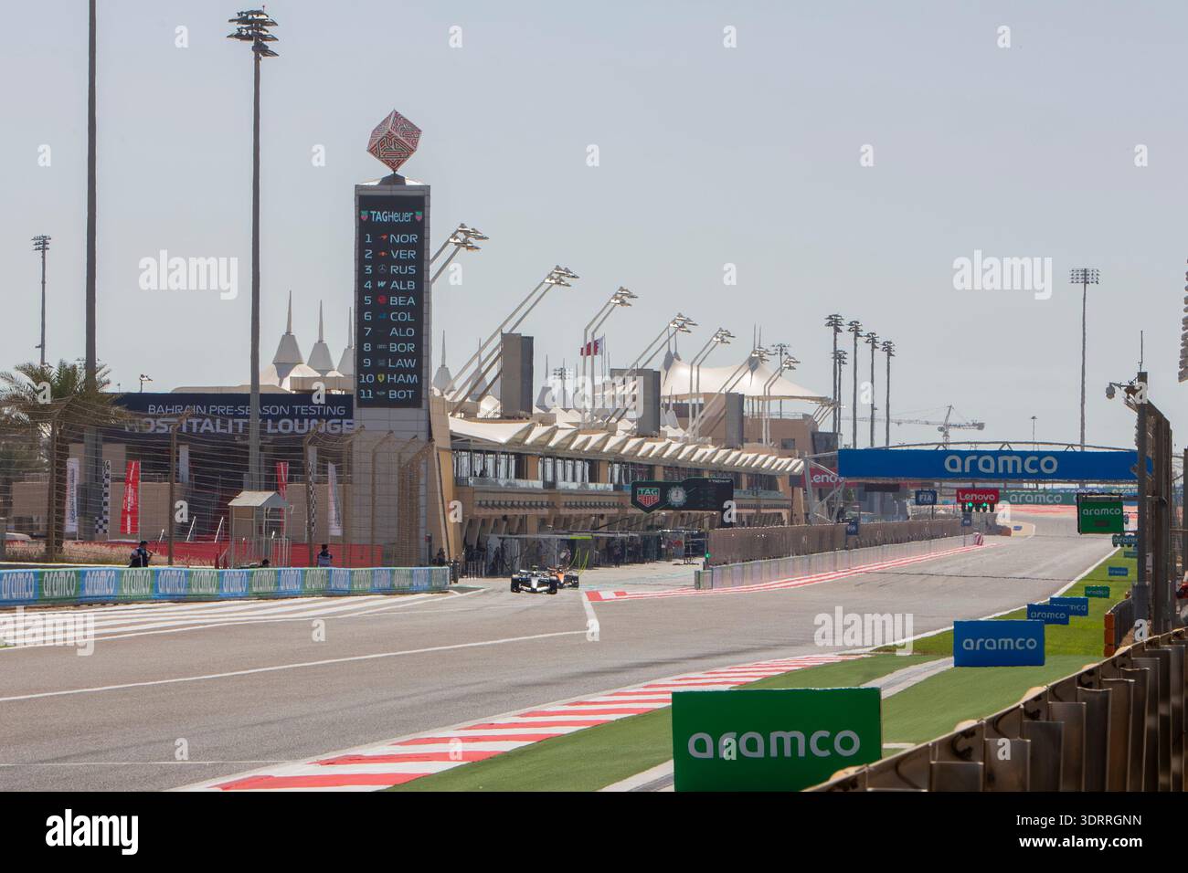 Drivers enter the track during Day 2 of Formula One pre-season testing ...