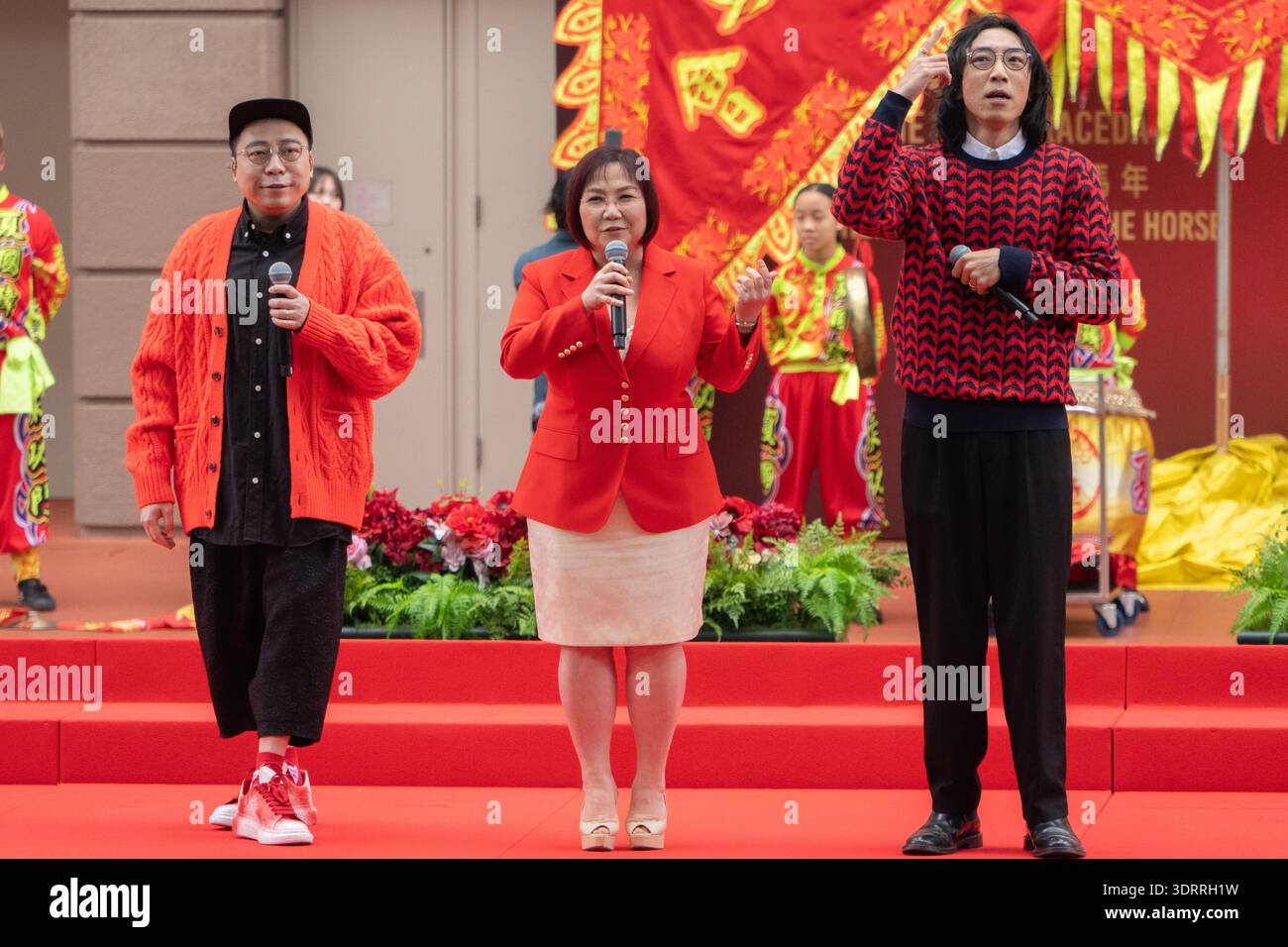 Coco Mak Ling-ling (front, centre), a Hong Kong fortune tellers ...