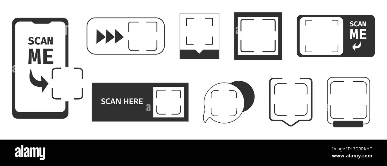 Label layout with qr code Stock Vector Images - Alamy
