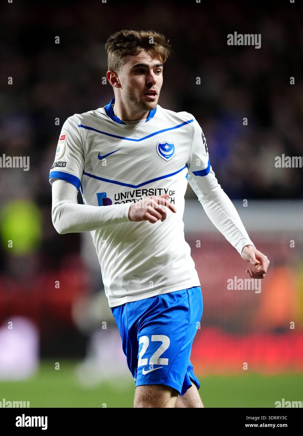 Portsmouth's Zak Swanson during the Sky Bet Championship match at The ...