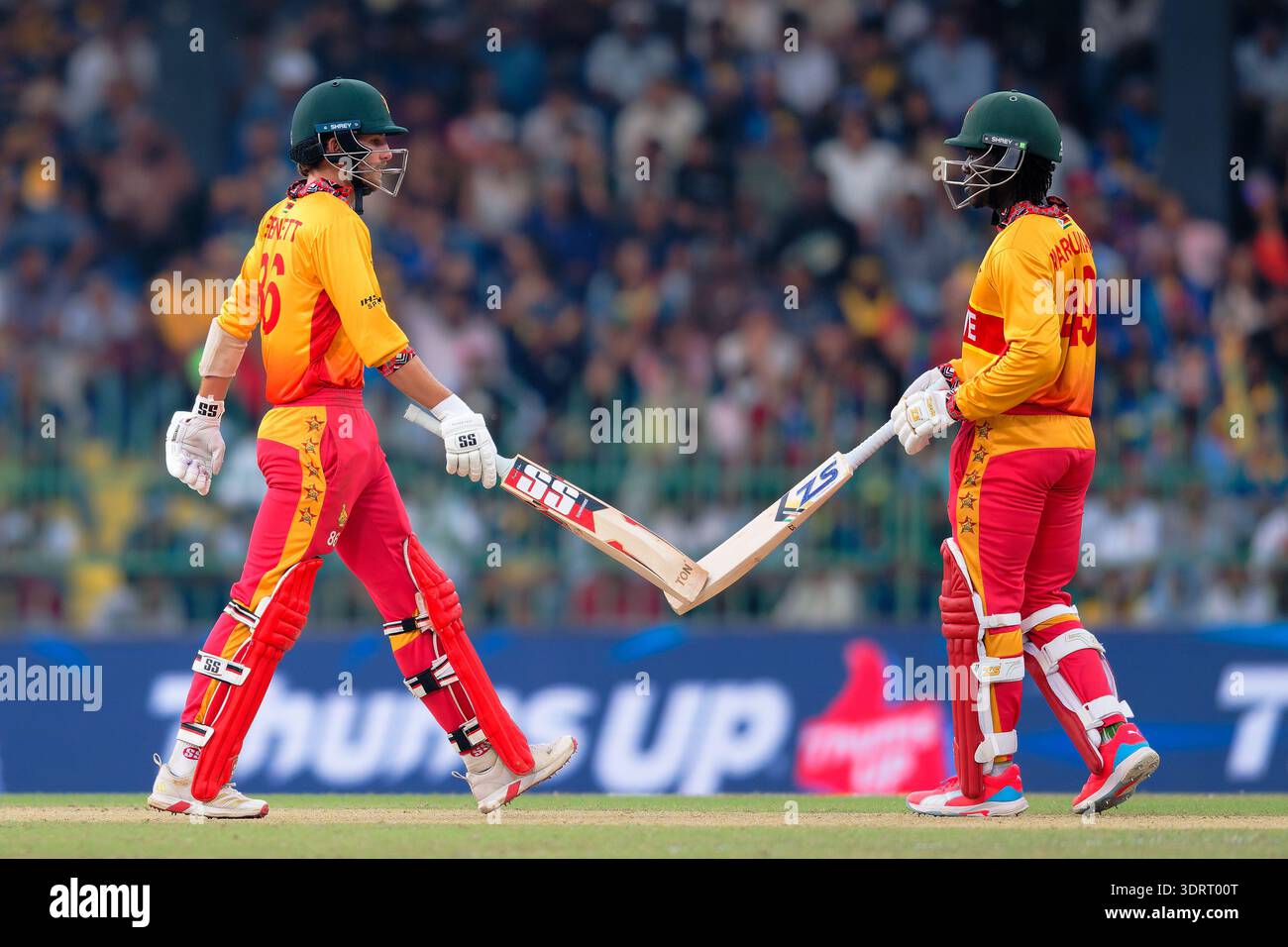 Colombo, Sri Lanka. 19th February 2026. Brian Bennett (L) and ...