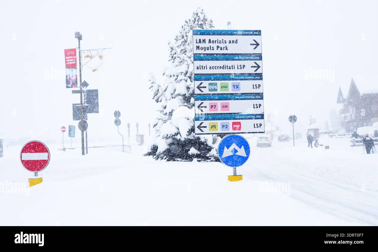 Heavy snowfall in Livigno, on day thirteen of the Milano Cortina 2026 ...