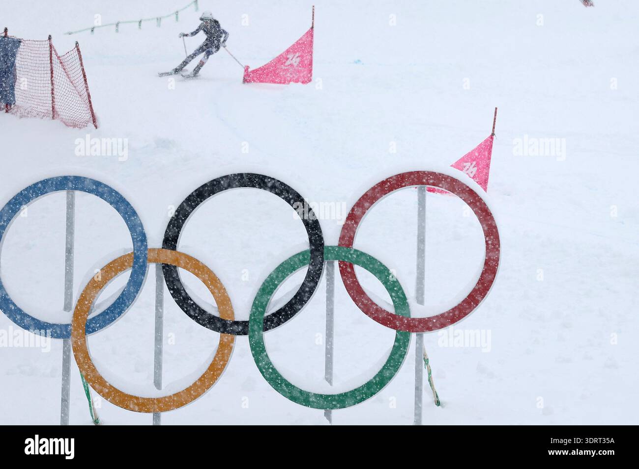 France's Margot Ravinel comes into the finish area of a ski ...