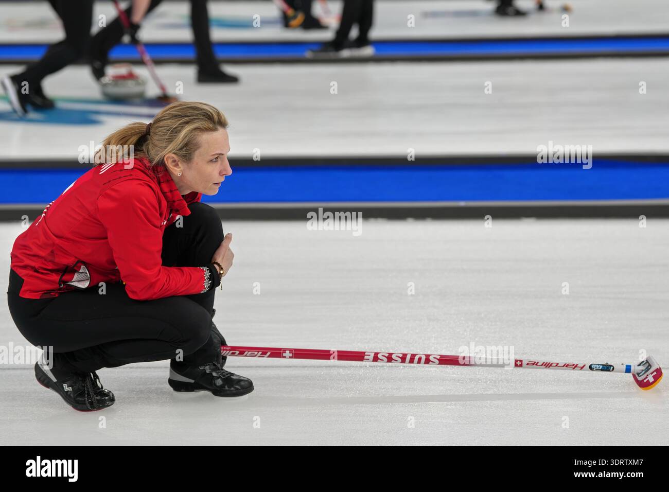 Switzerland's Silvana Tirinzoni in action during the women's curling ...