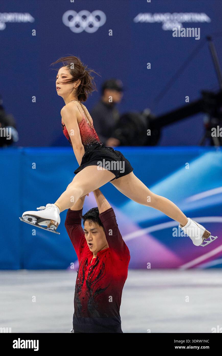 Riku Miura and Ryuichi Kihara (JPN) competing at the Figure Skating ...