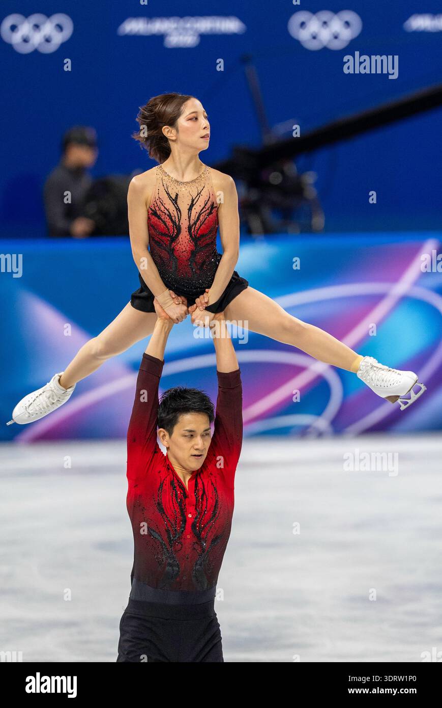 Riku Miura and Ryuichi Kihara (JPN) competing at the Figure Skating ...
