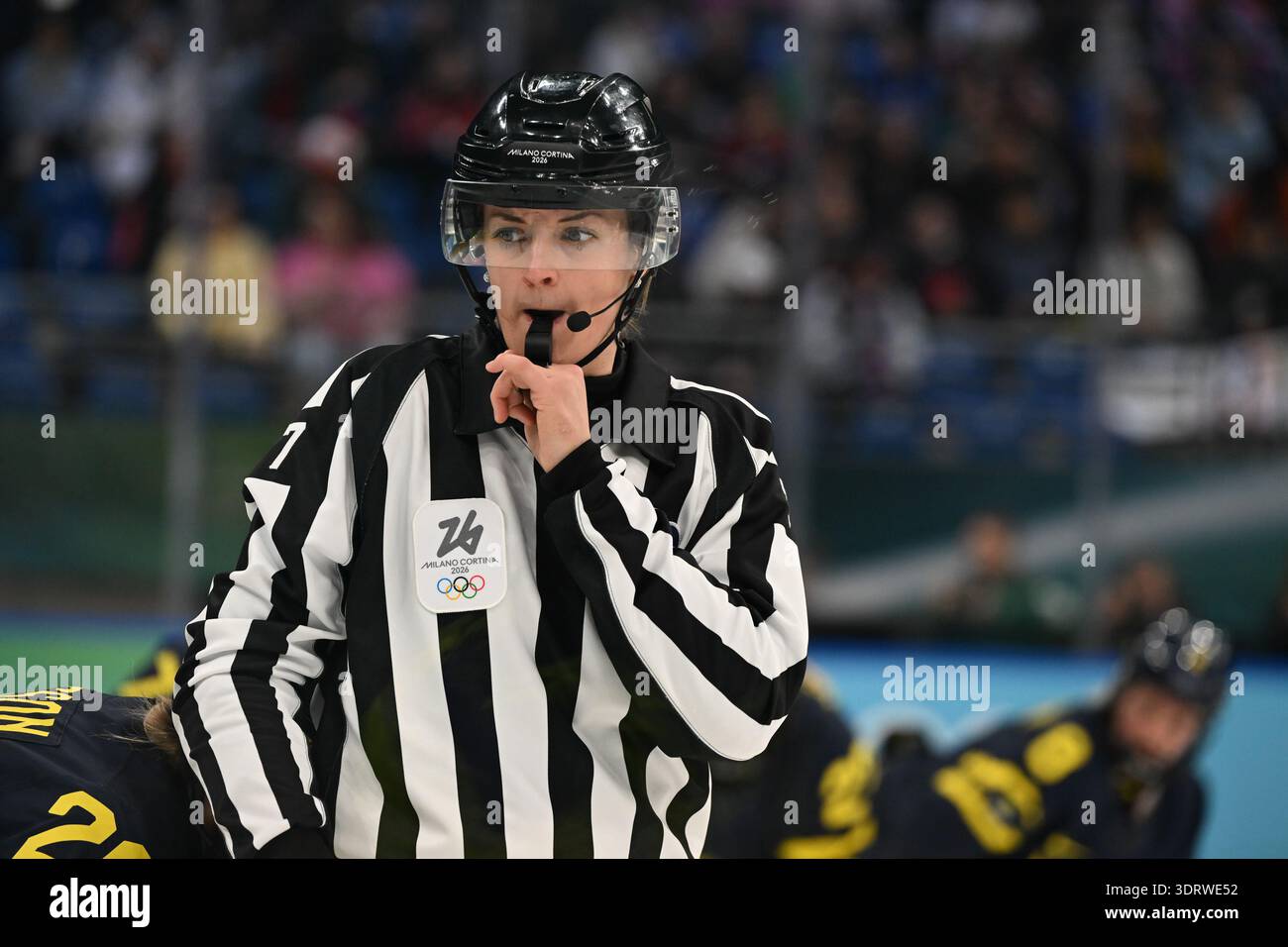Referee during Women's Ice Hockey - Bronze Medal - Switzerland vs ...