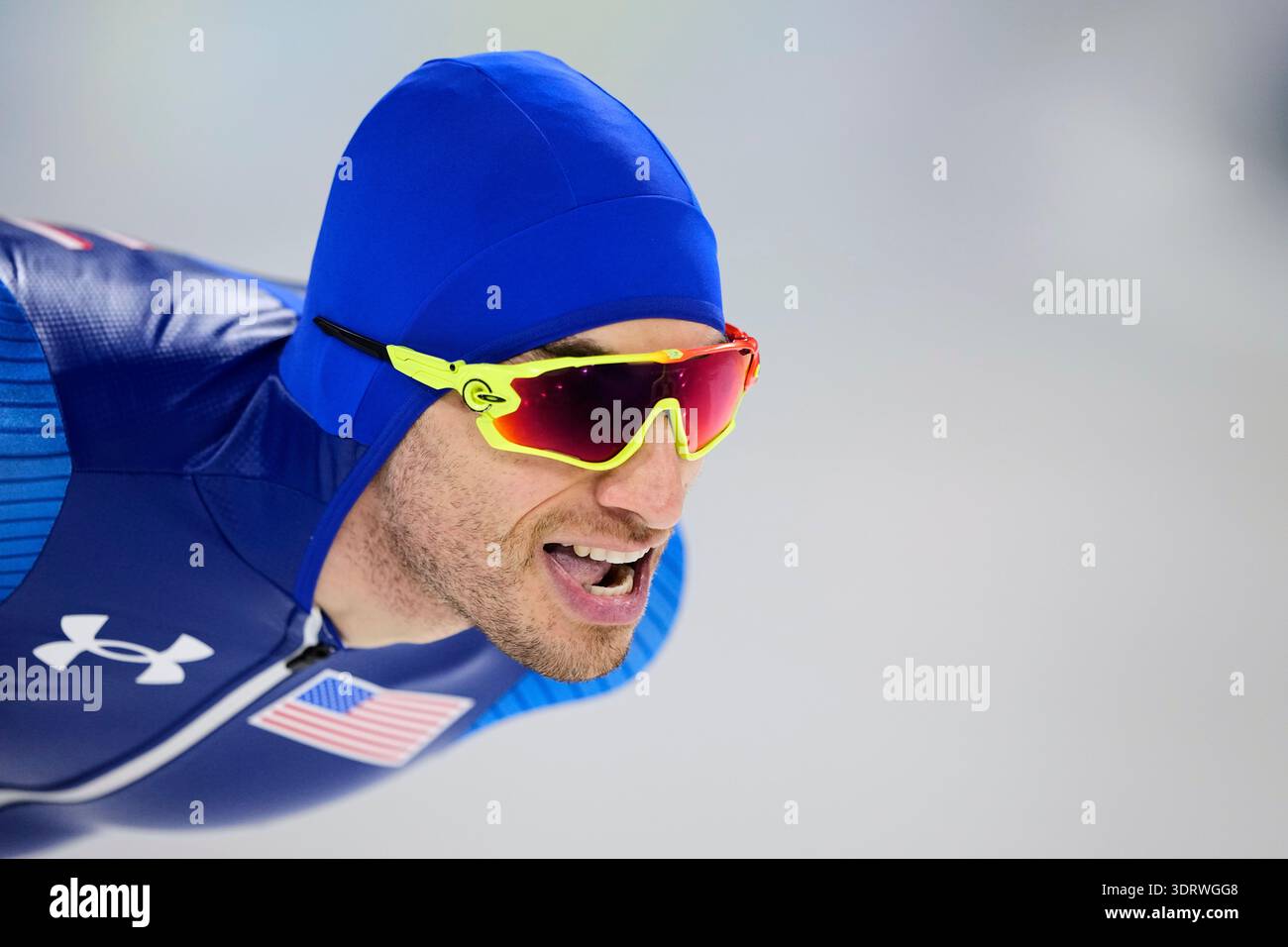 Emery Lehman of the U.S. competes the men's 1500 meters speedskating ...