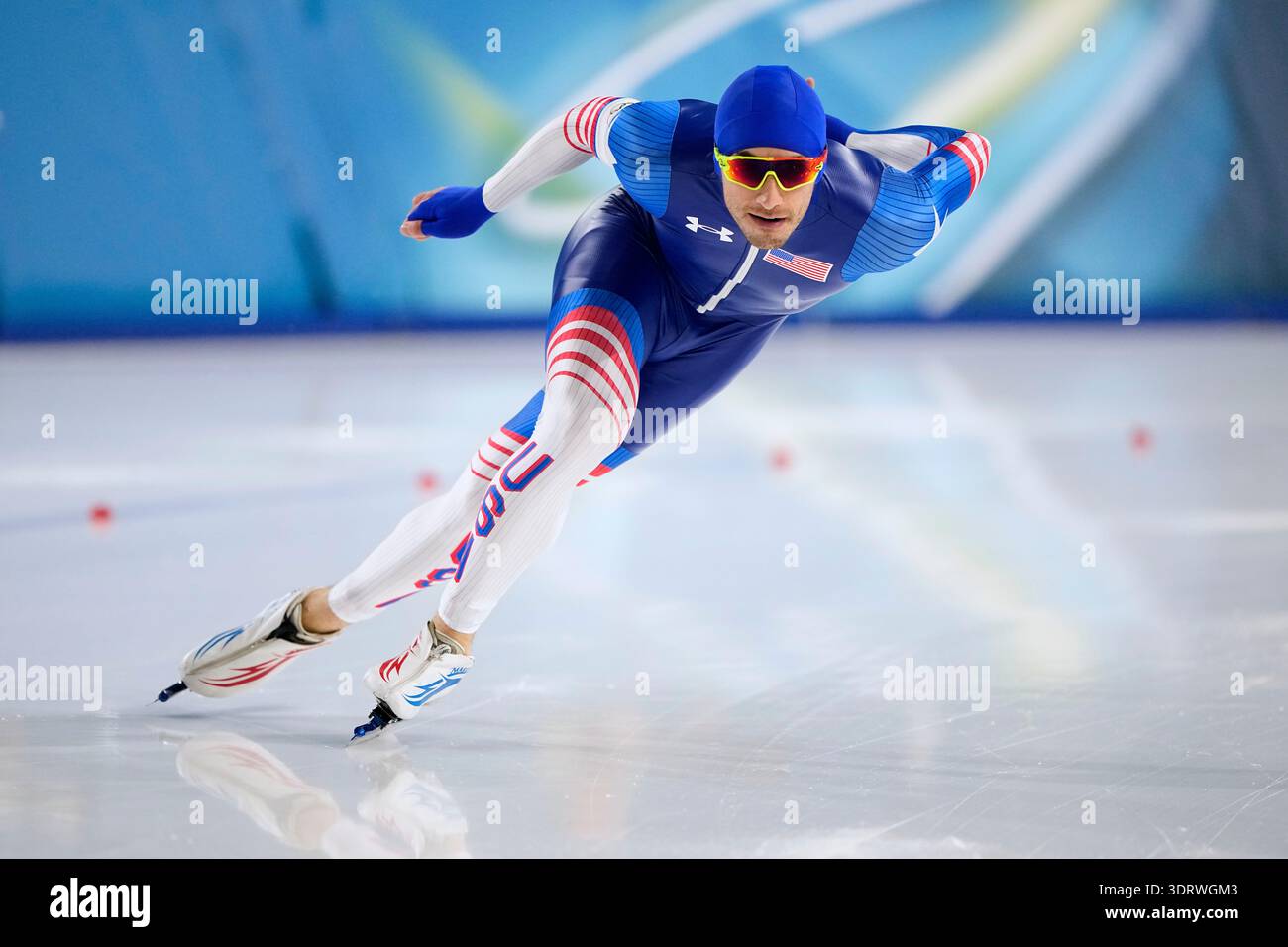 Emery Lehman of the U.S. competes the men's 1500 meters speedskating ...