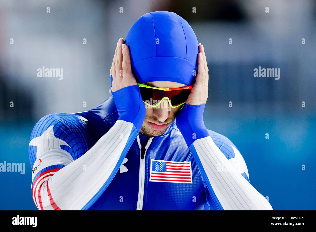 Emery Lehman of United States of America looks on before competing on ...