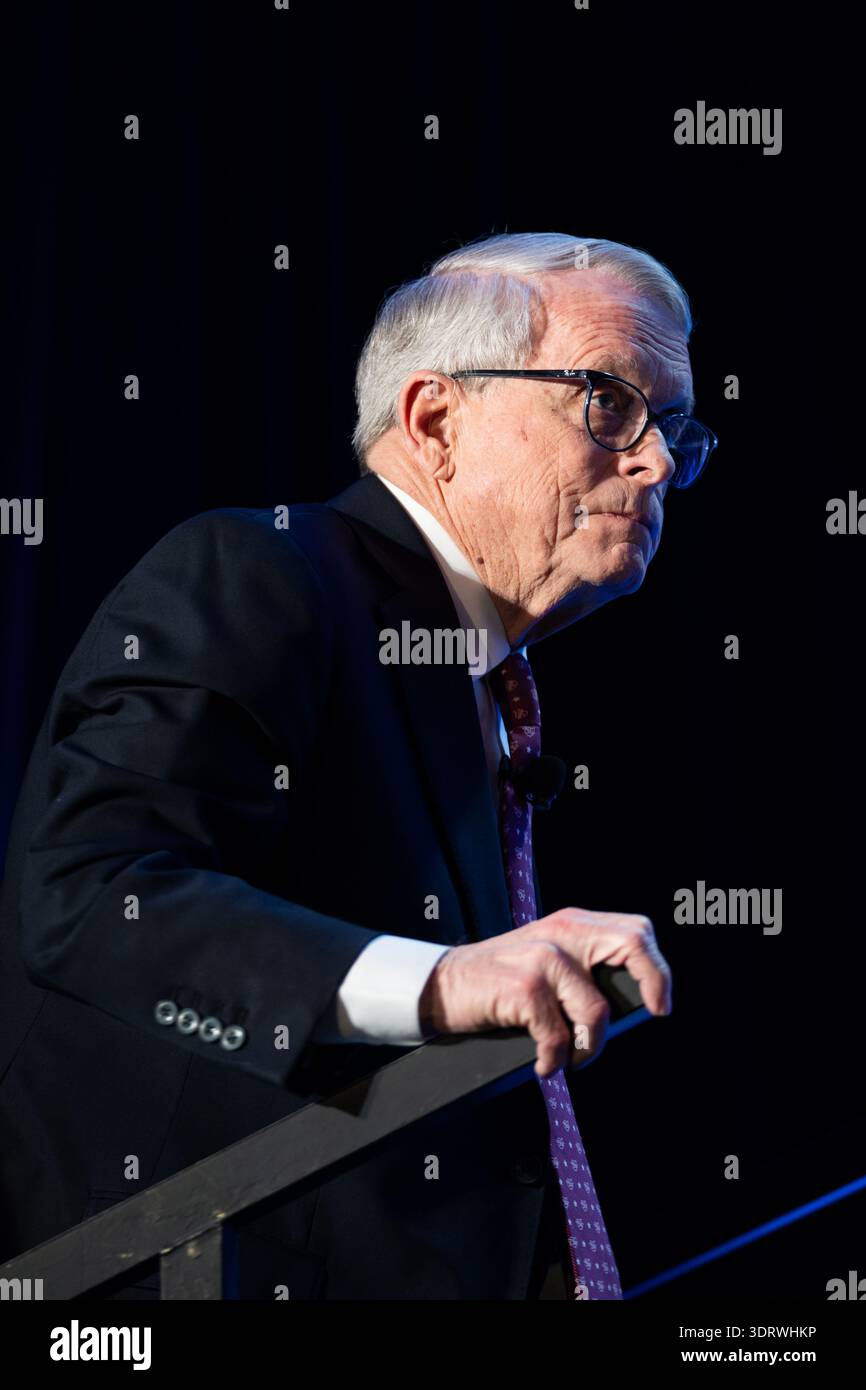 Gov. Mike DeWine, R-Ohio, arrives to an event at the National Governors ...