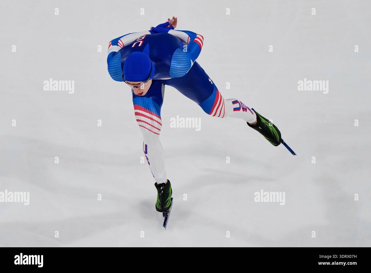 Jordan Stolz of the U.S. competes during the Speedskating men's 1500m ...