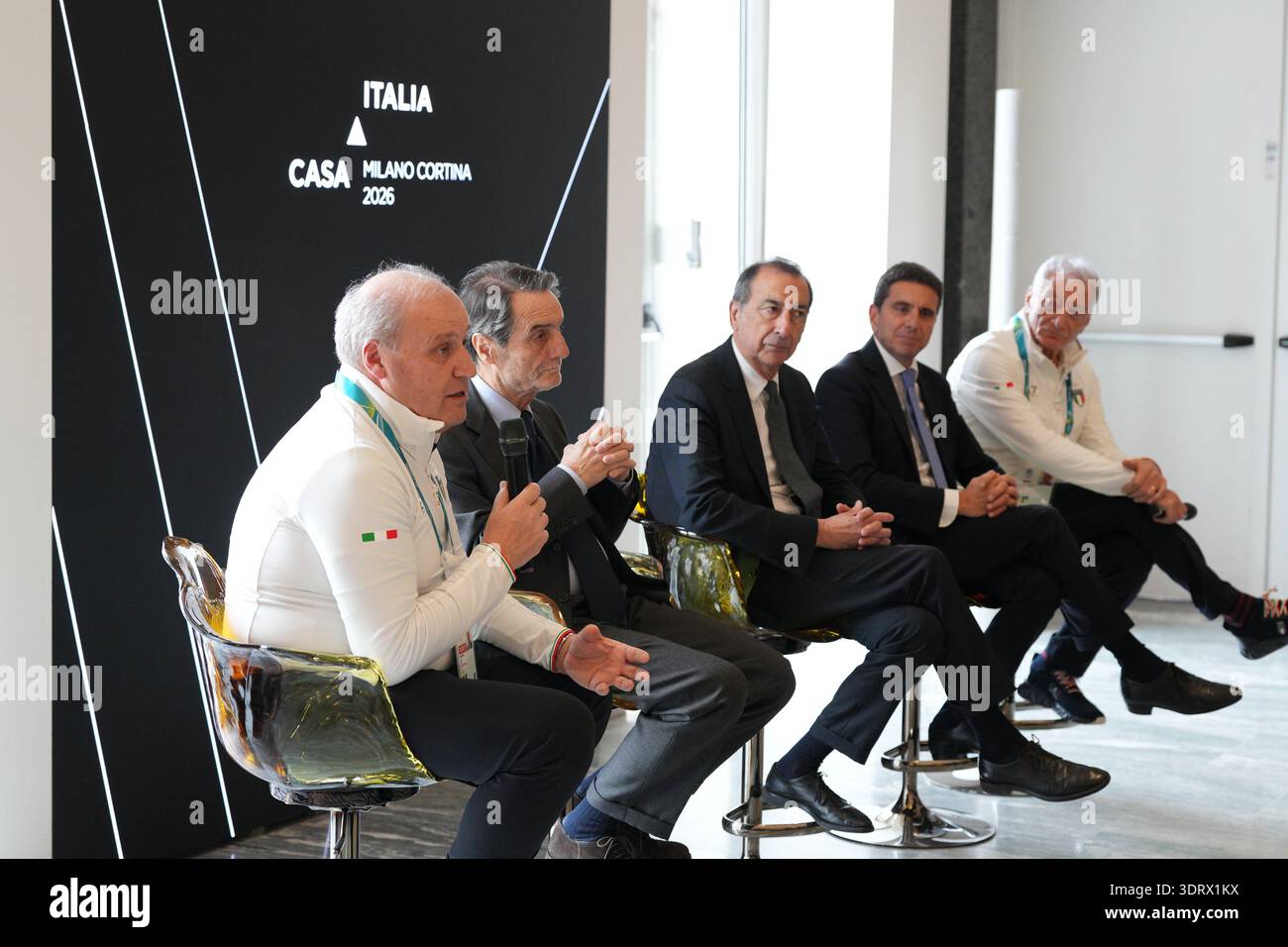 Milan, Casa Italia, press conference on the Olympics with Andrea Gios ...