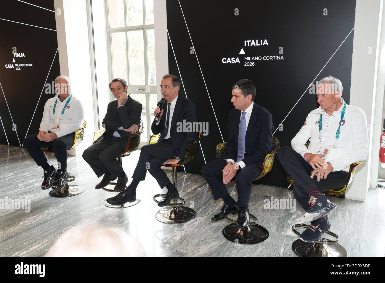 Milan, Casa Italia, press conference on the Olympics with Andrea Gios ...