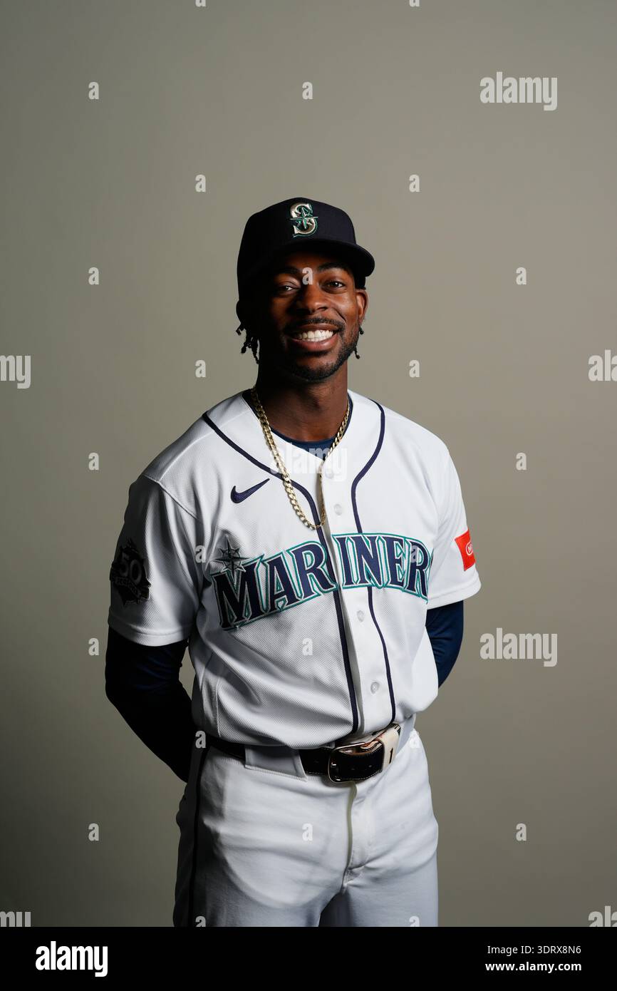 Seattle Mariners' Ryan Bliss is seen Thursday, Feb. 19, 2026, in Peoria ...