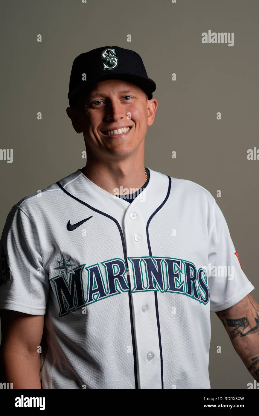 Seattle Mariners' Casey Legumina is seen Thursday, Feb. 19, 2026, in ...